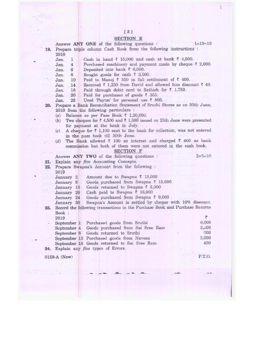 Commerce TS Inter St Year Model Papers For Exam Preparation Pdf 90720