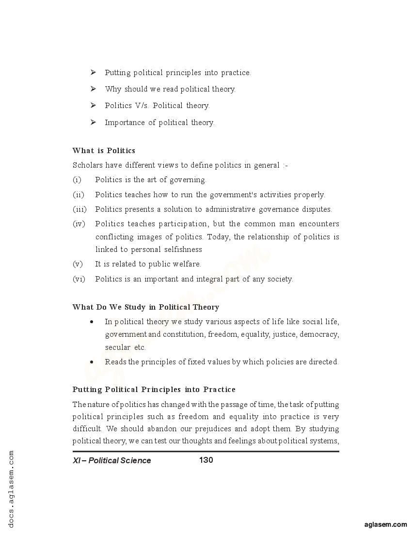 Class 11 Political Science Notes for Political Theory – Introduction ...
