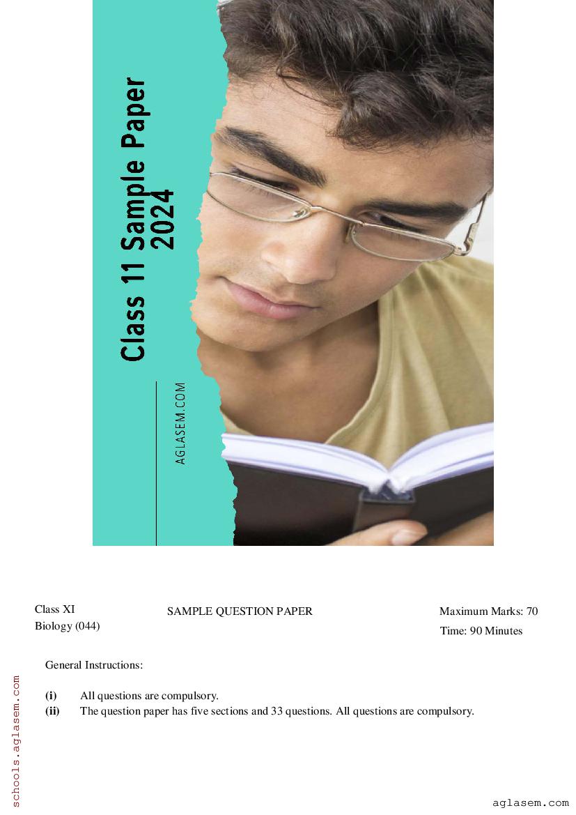 Class 11 Sample Paper 2024 Biology