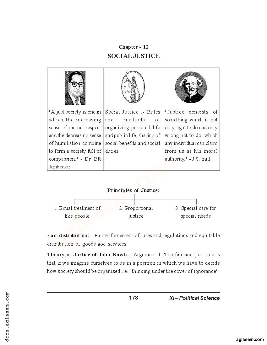 Class 11 Political Science Notes for Social Justice (PDF) - Study ...