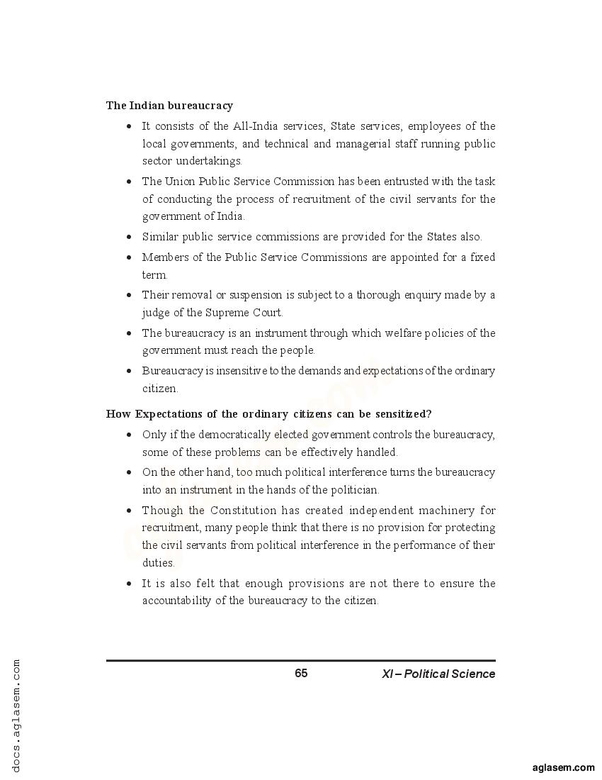 Class 11 Political Science Notes for The Executive (PDF) - Study ...