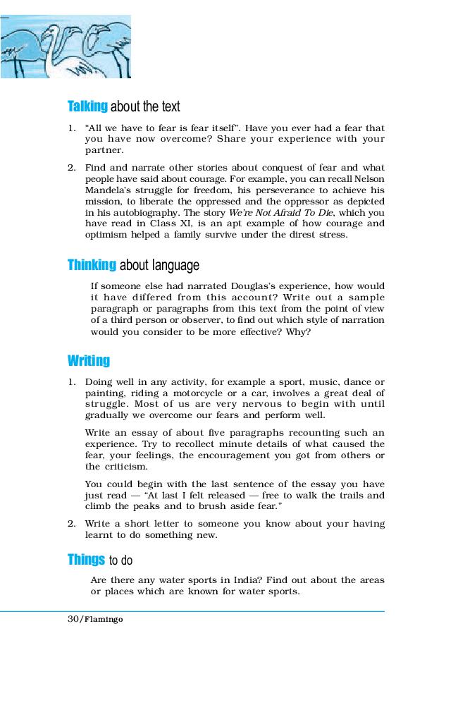 CBSE Class 12 English Flamingo Prose 3 3 Deep Water CBSE Study Group
