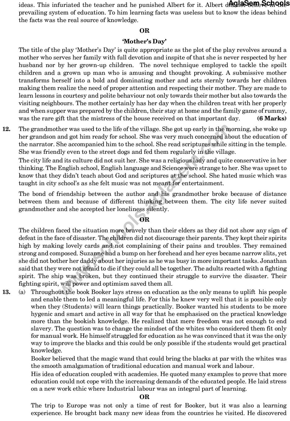 CBSE Sample Paper for Class 11 English (Solved) – Set A