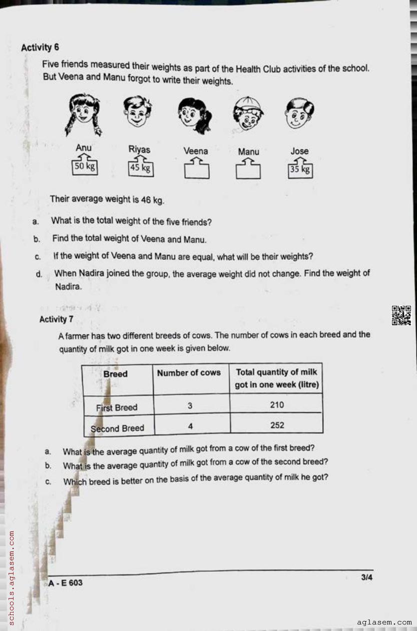 Class 6 Maths Onam Exam Question Paper 2024 | Kerala Std 6 First Term ...