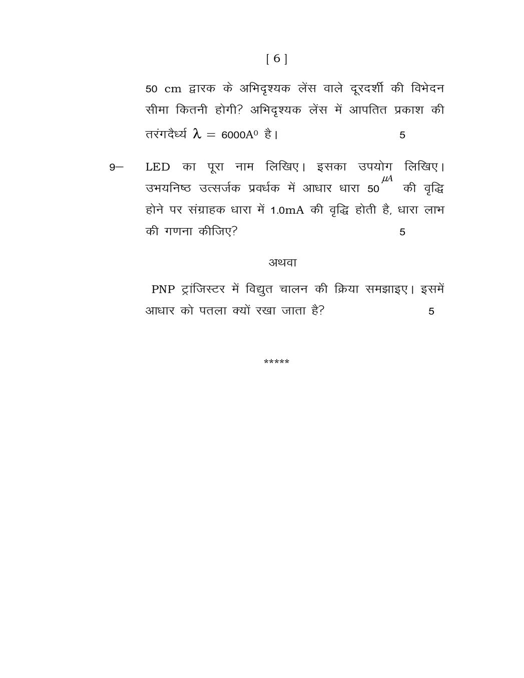 UP Board Model Paper 2022 Class 12th – Physics