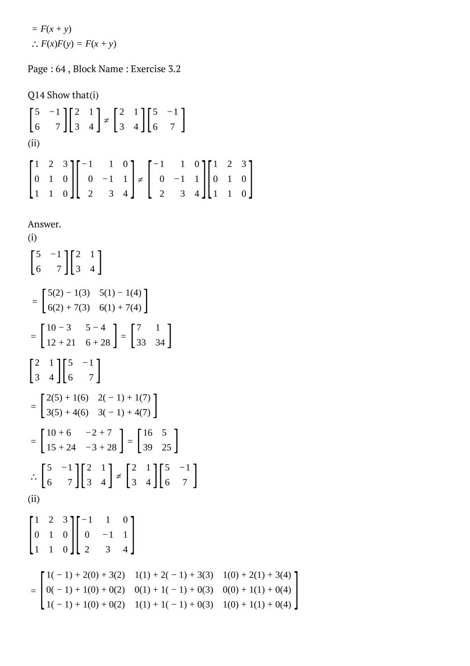 NCERT Solutions For Class 12 Maths Chapter 3 Matrices Class 12 Maths NCERT Solutions For Class 12 Maths Chapter 3 Matrices Class 12 Maths