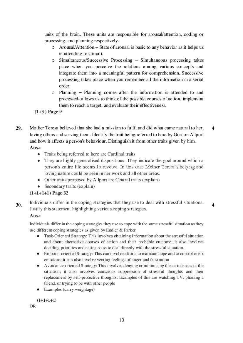 Psychology Sample Paper Class 12 2023 Solution CBSE Study Group psychology-sample-paper-class-12-2023-solution-cbse-study-group