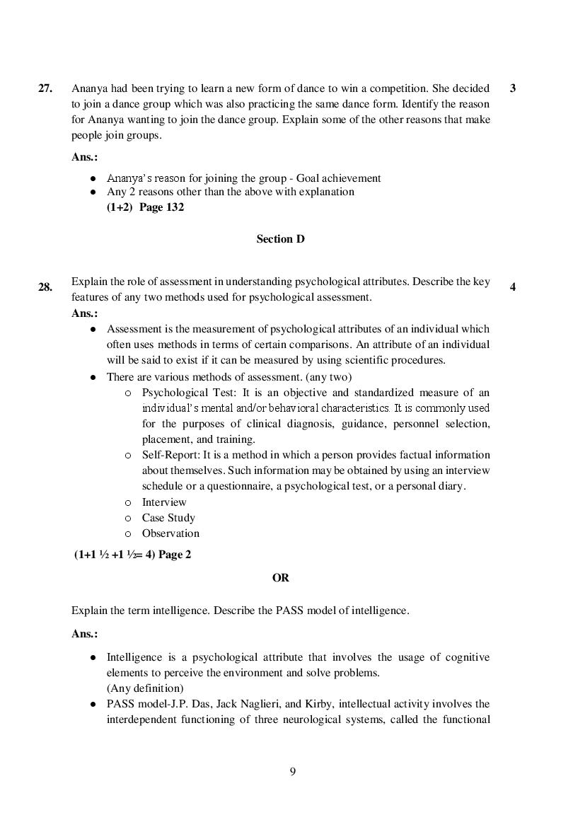 Psychology Sample Paper Class 12 2023 Solution CBSE Study Group psychology-sample-paper-class-12-2023-solution-cbse-study-group