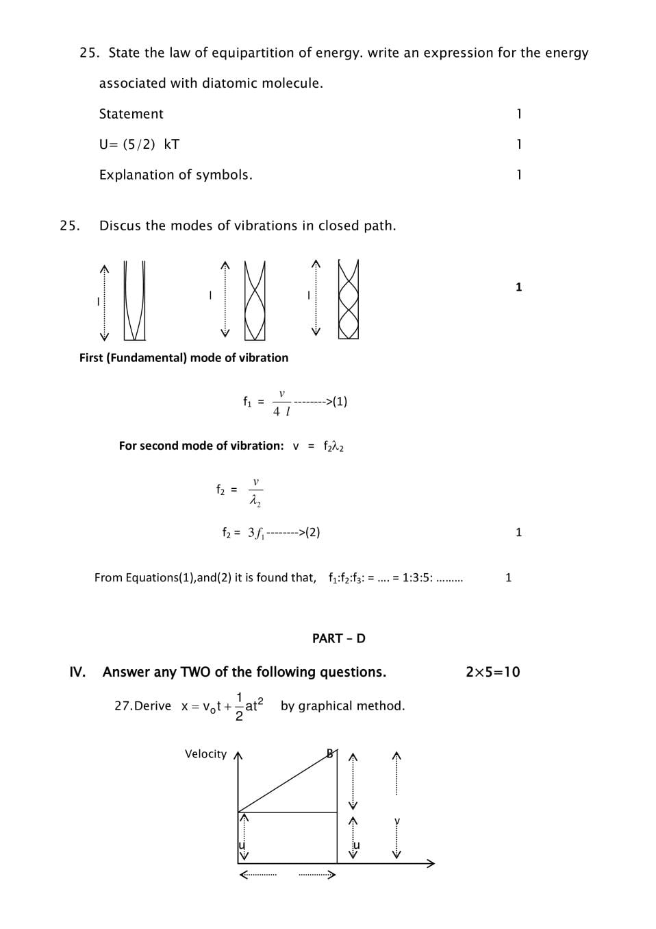 Karnataka 1st PUC Model Question Paper for Physics | AglaSem Schools