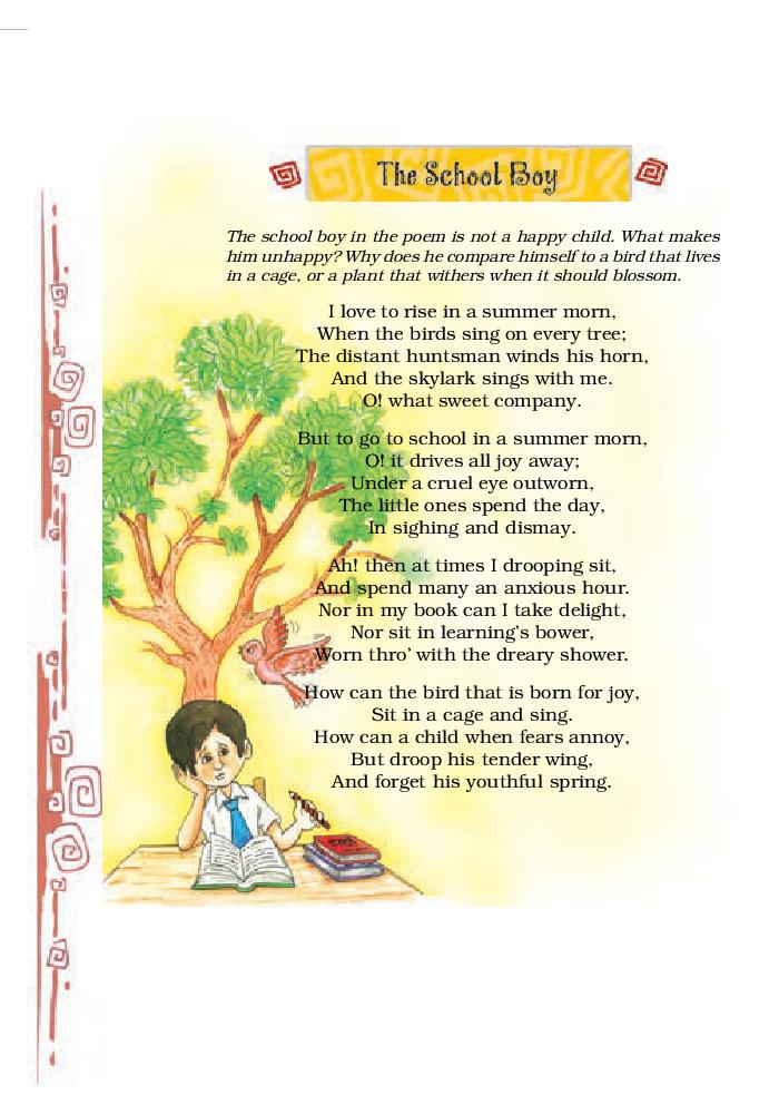 CBSE Class 8 English Honeydew Chapter 5 The School Boy The Summit CBSE Class 8 English Honeydew Chapter 5 The School Boy The Summit