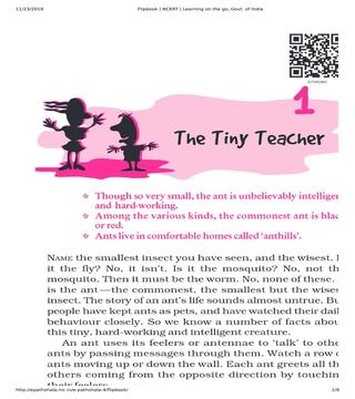 NCERT Book Class 7 English (The Alien Hand) Chapter 1 The Tiny Teacher