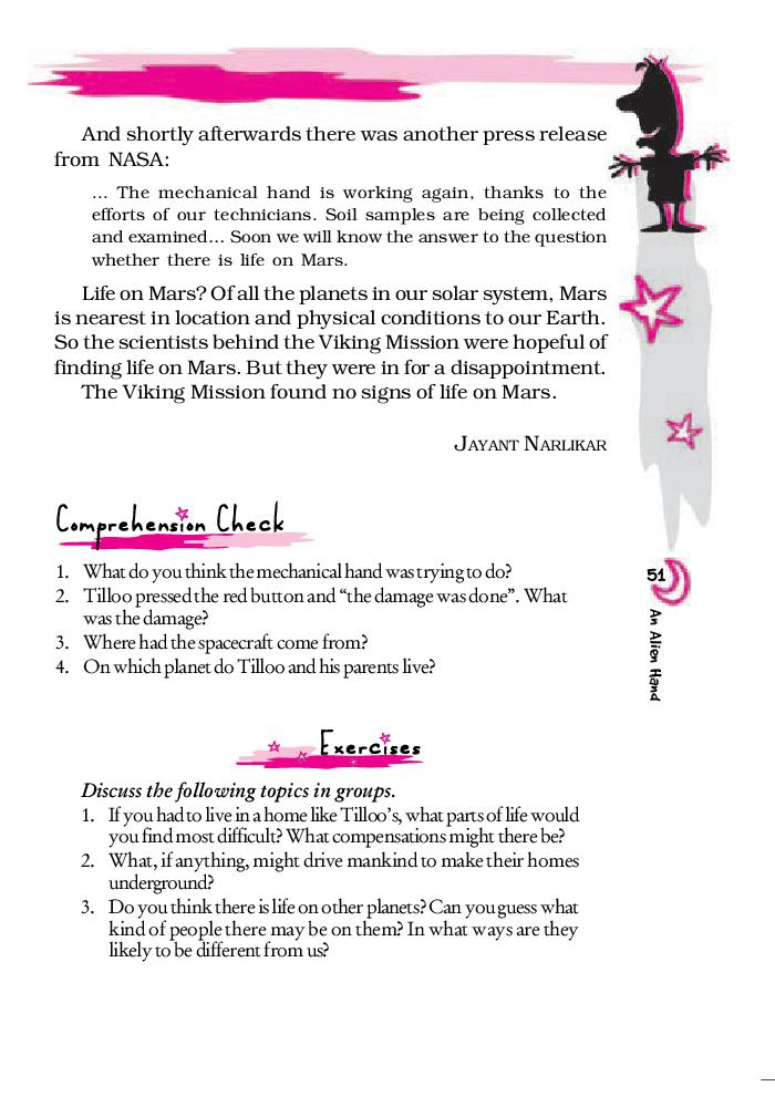 NCERT Book Class 7 English An Alien Hand Chapter 7 Chandni AglaSem