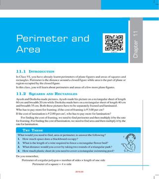 NCERT Book Class 7 Maths Chapter 11 Perimeter and Area