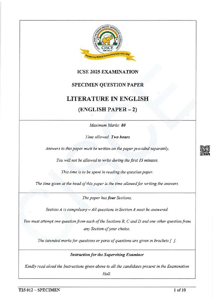 Igcse English Literature Paper 1 Igcse English Literature Paper 1