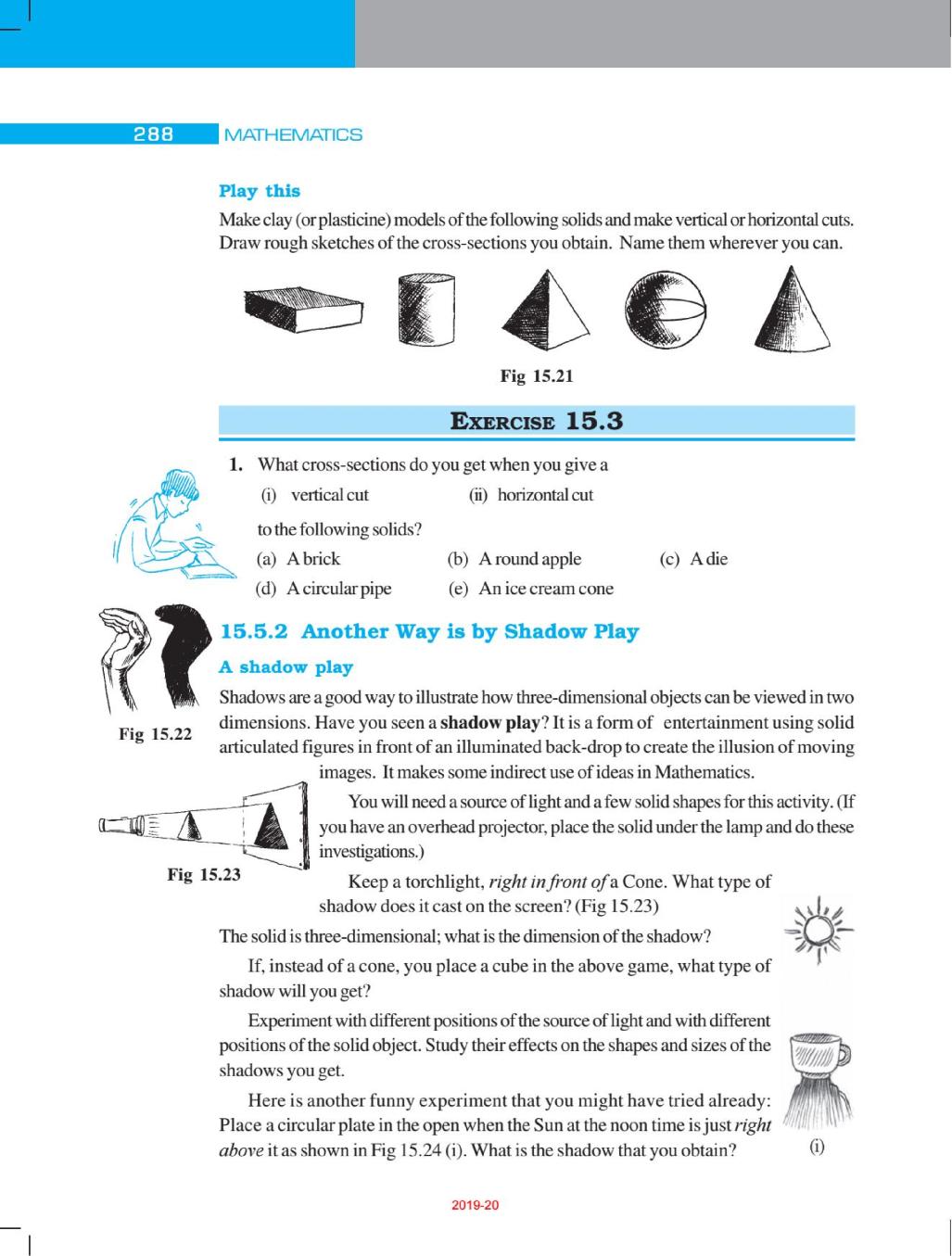 NCERT Book Class 7 Maths Chapter 15 Visualising Solid Shapes