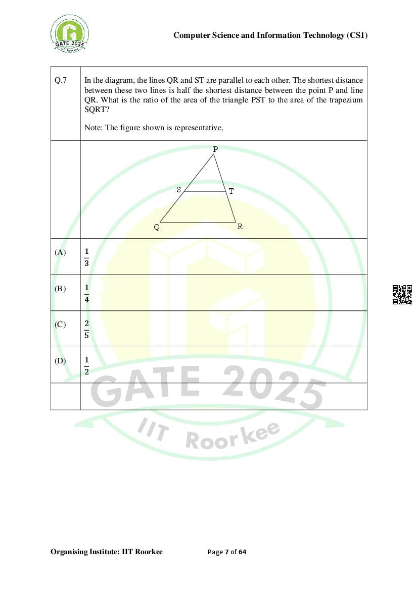 GATE 2025 Question Paper with Answers: PDF Download Now - AglaSem Admission