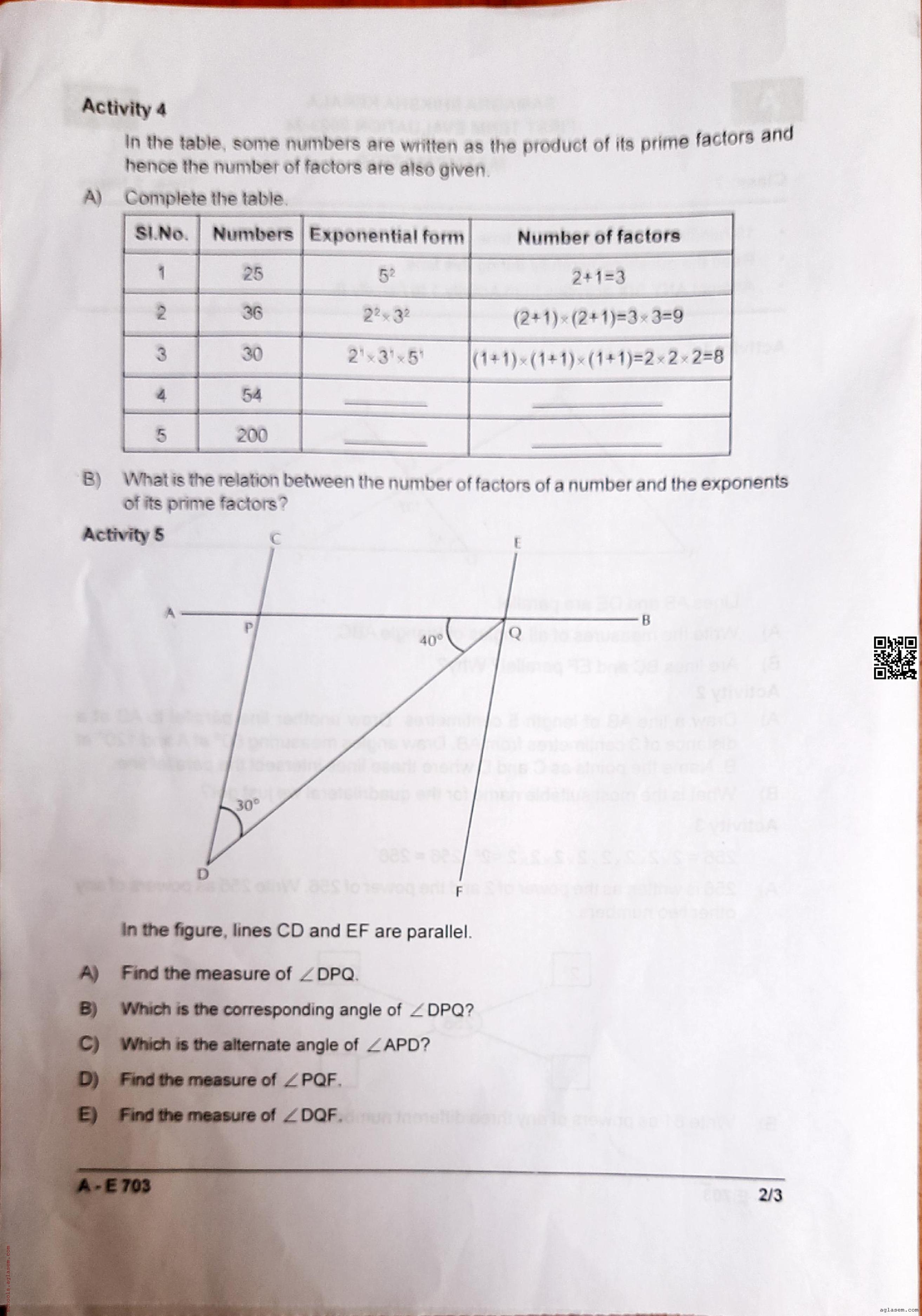Class 7 Maths Onam Exam Question Paper 2024 | Kerala Std 7 First Term Maths Question Paper PDF ...