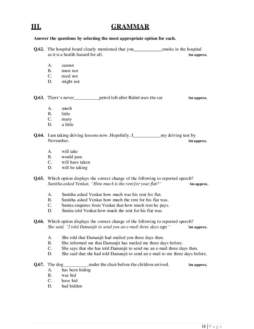 SEBA HSLC English Model Paper 2025 (PDF) - Assam Class 10 English ...