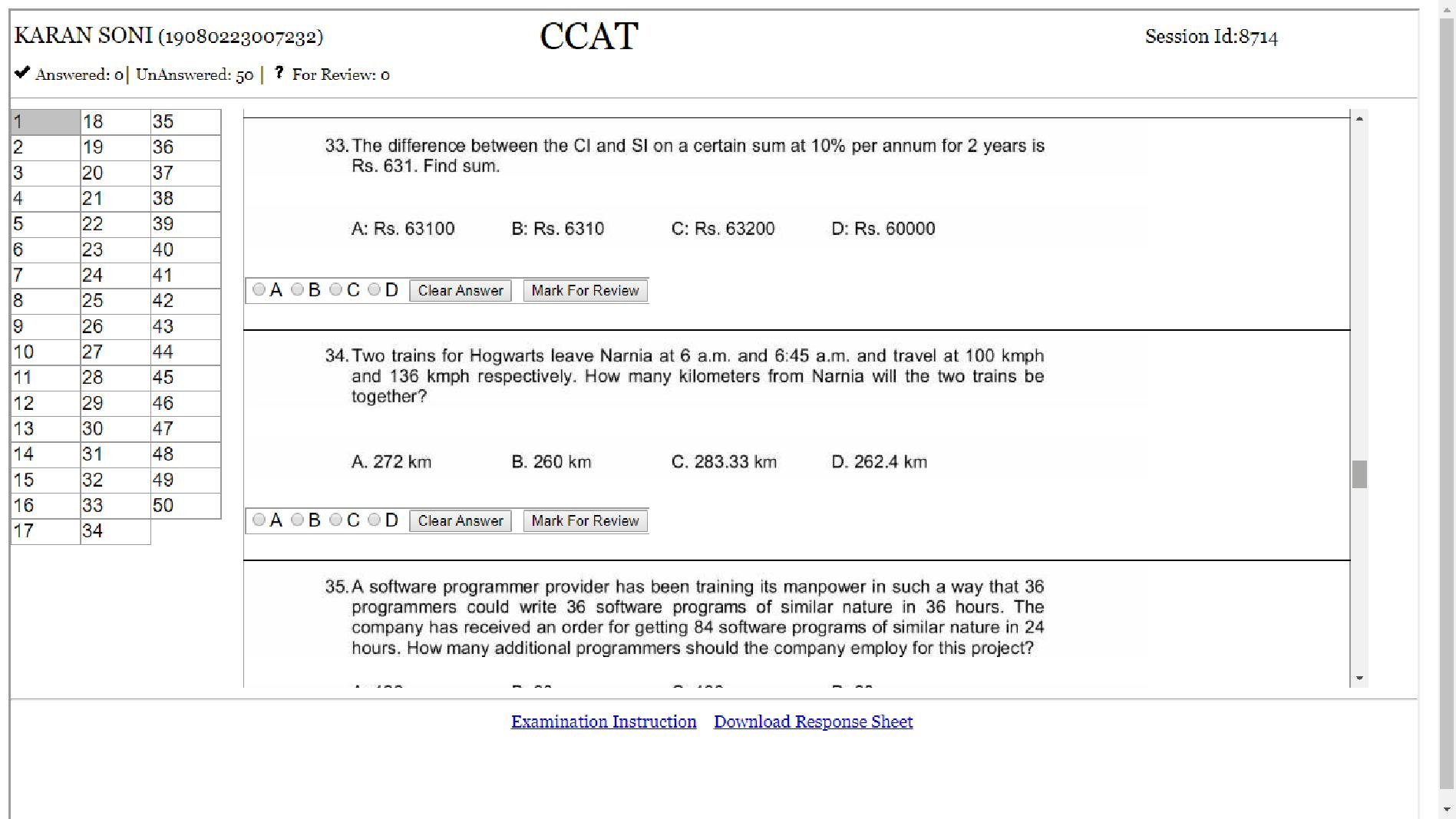 CDAC C-CAT 2019 Question Paper - Download PDF - AglaSem Admission