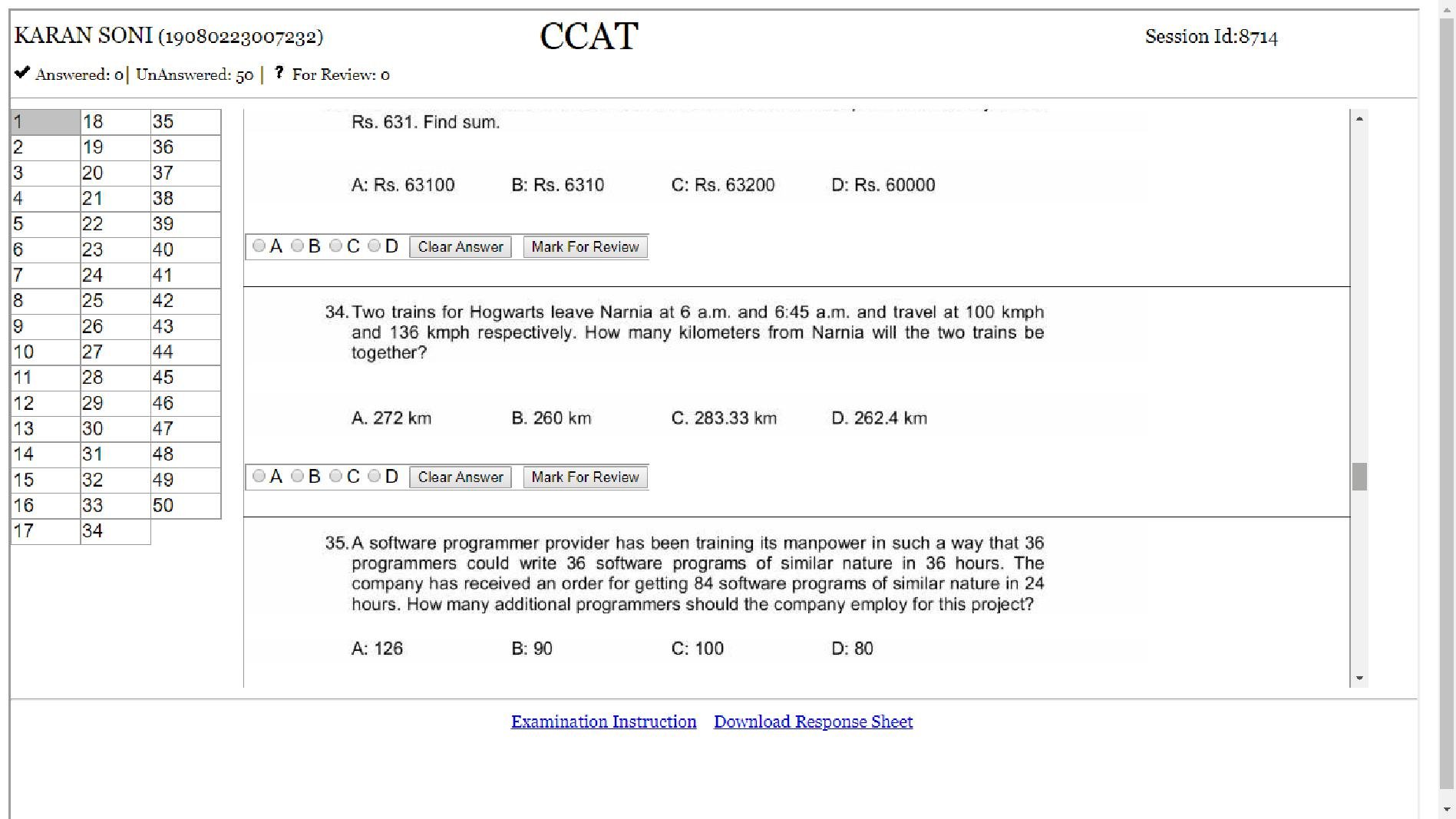 CDAC C-CAT 2019 Question Paper - Download PDF - AglaSem Admission