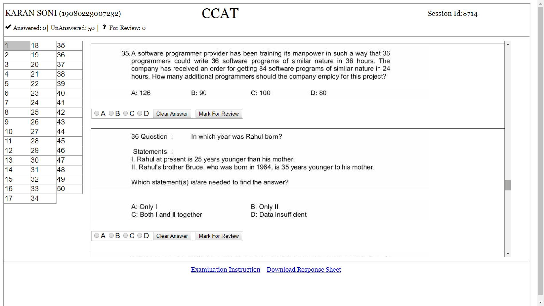 CDAC C-CAT 2019 Question Paper - Download PDF - AglaSem Admission