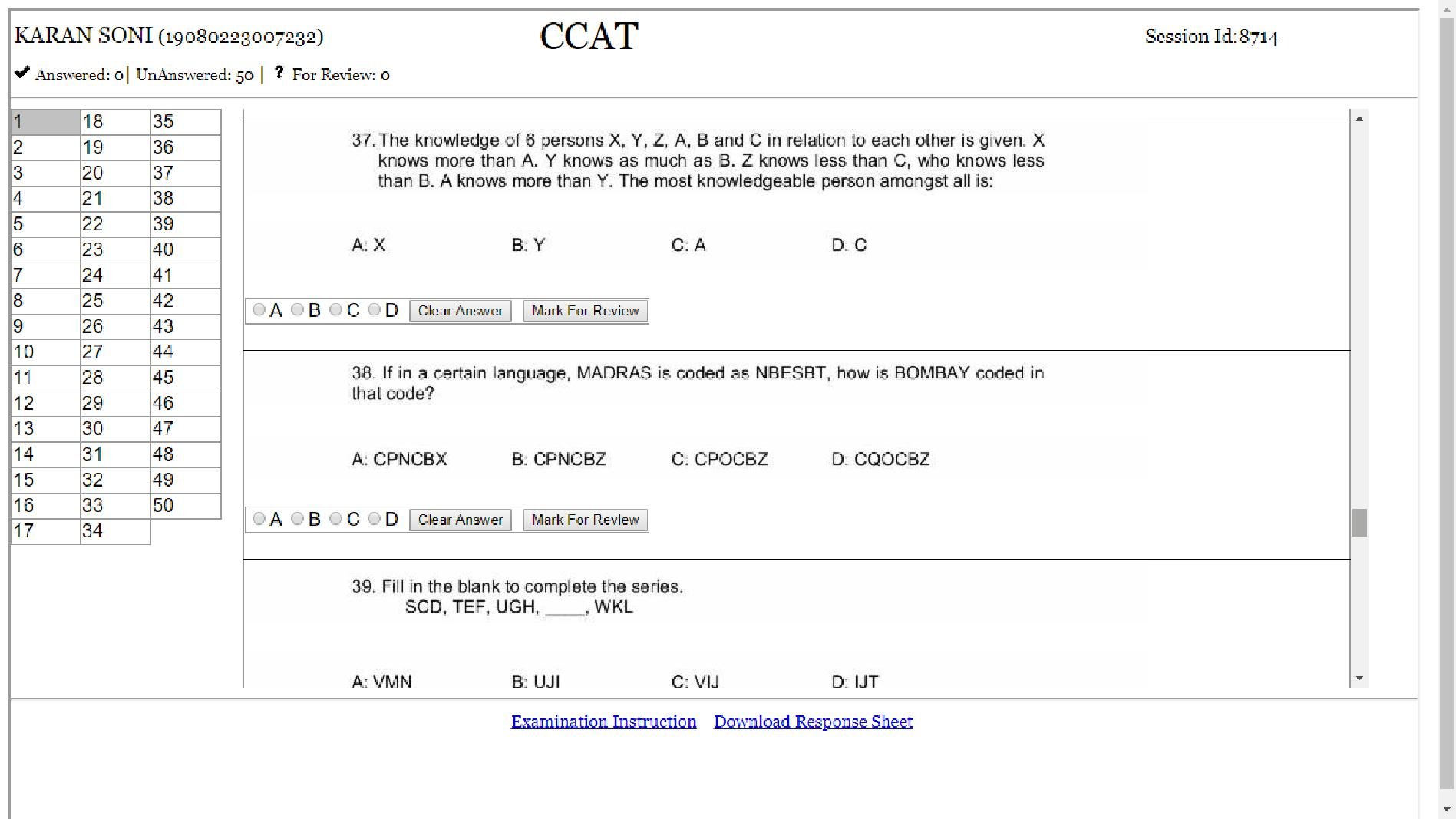CDAC C-CAT 2019 Question Paper - Download PDF - AglaSem Admission