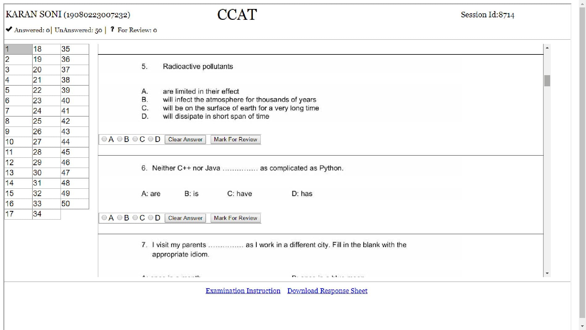 CDAC C-CAT 2019 Question Paper - Download PDF - AglaSem Admission