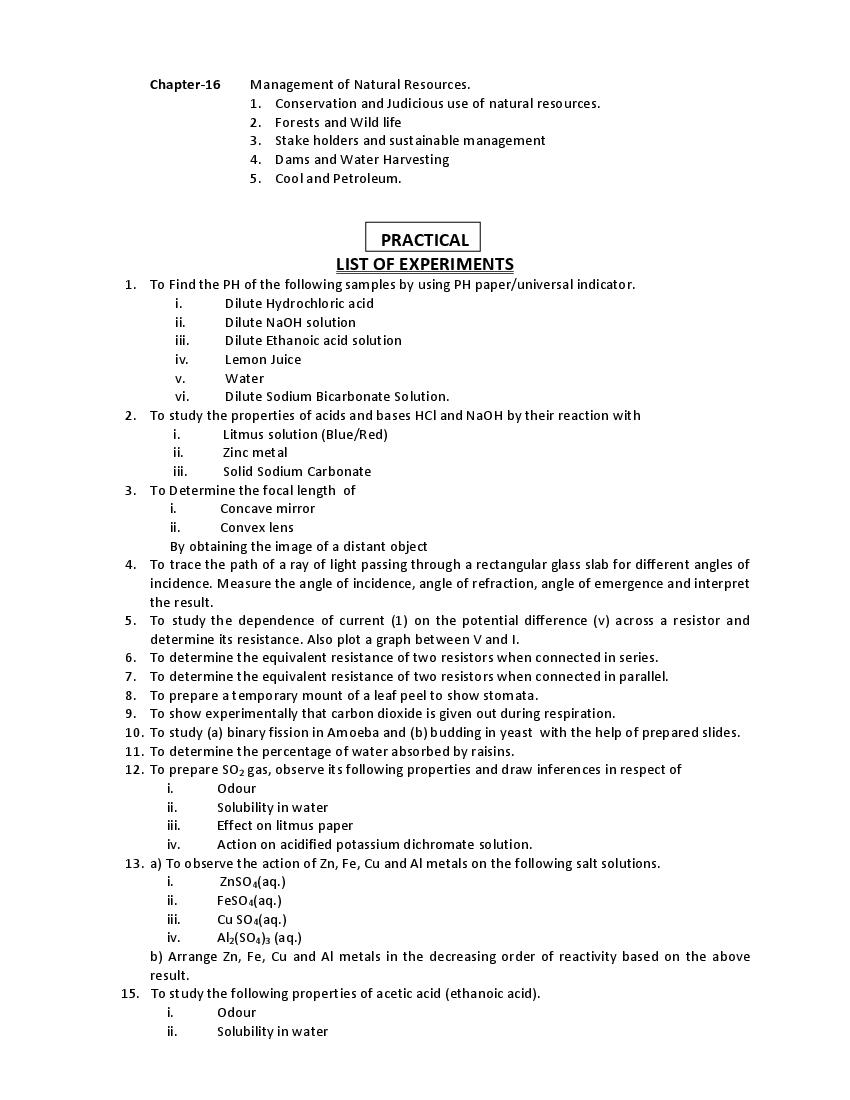 HP Board Class 10th Syllabus 2024 (PDF) - HPBOSE Syllabus for Class 10