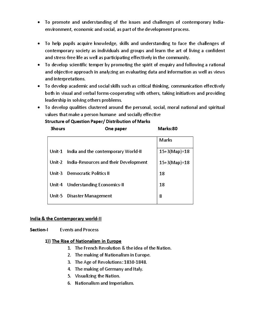 HP Board Class 10th Syllabus 2024 (PDF) - HPBOSE Syllabus for Class 10