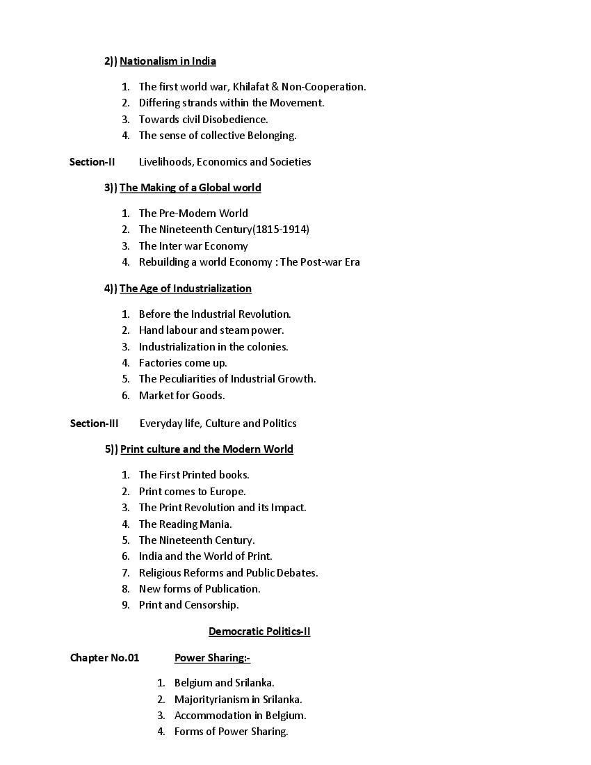 HP Board Class 10th Syllabus 2024 (PDF) - HPBOSE Syllabus for Class 10
