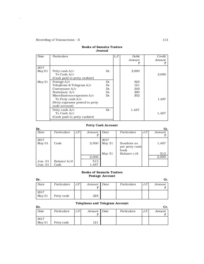 NCERT Book Class 11 Accountancy Chapter 4 Recording Of Transactions