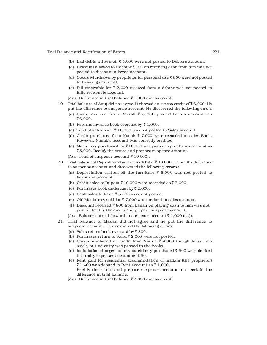 NCERT Book Class 11 Accountancy Chapter 6 Trial Balance And