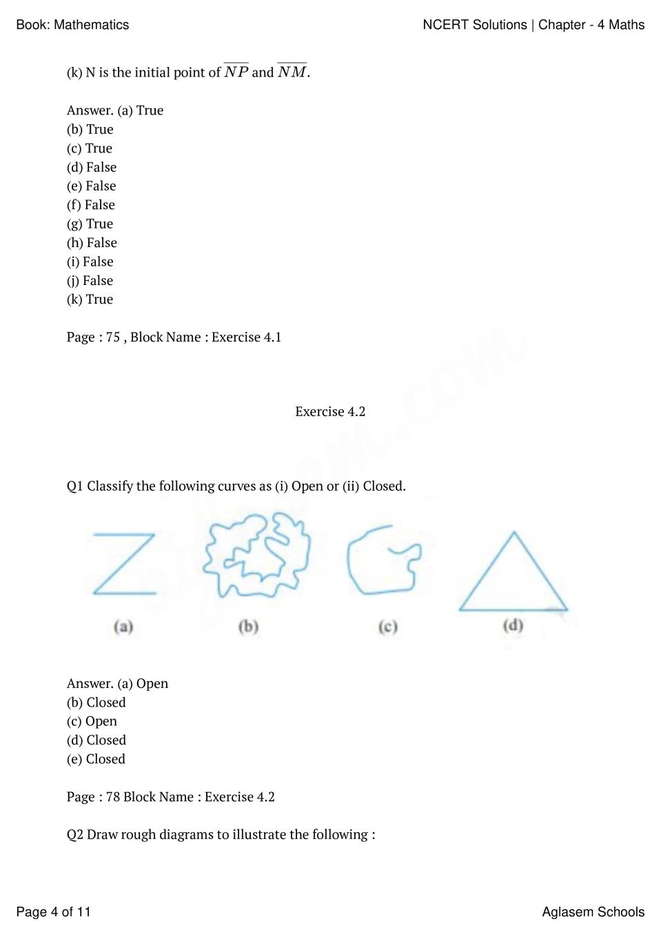 NCERT Solutions Class 6 Maths Chapter 4 Basic Geometrical Ideas NCERT Solutions Class 6 Maths Chapter 4 Basic Geometrical Ideas