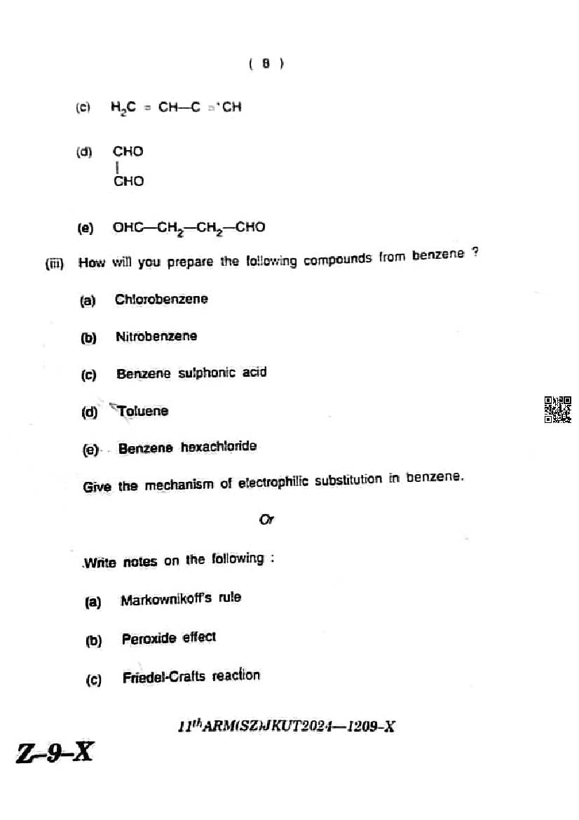 JKBOSE Class 11th Chemistry Question Paper (PDF) - 2024, 2023, 2022 ...