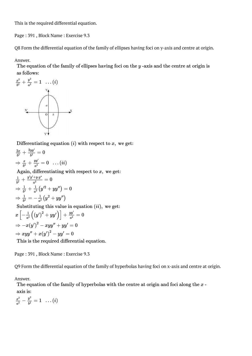 NCERT Solutions For Class 12 Maths Chapter 9 Differential Equations PDF 