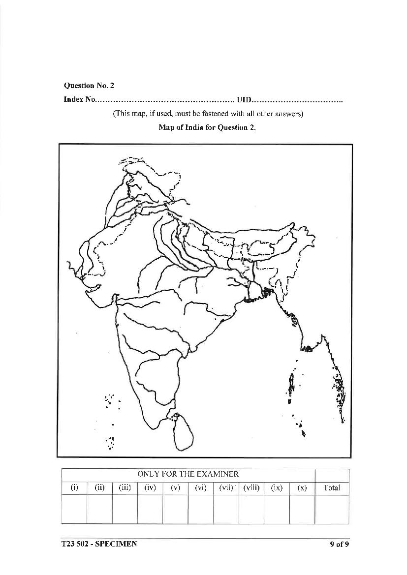 Geography Specimen Paper Class 10 Icse 2024 Nadya Mariam