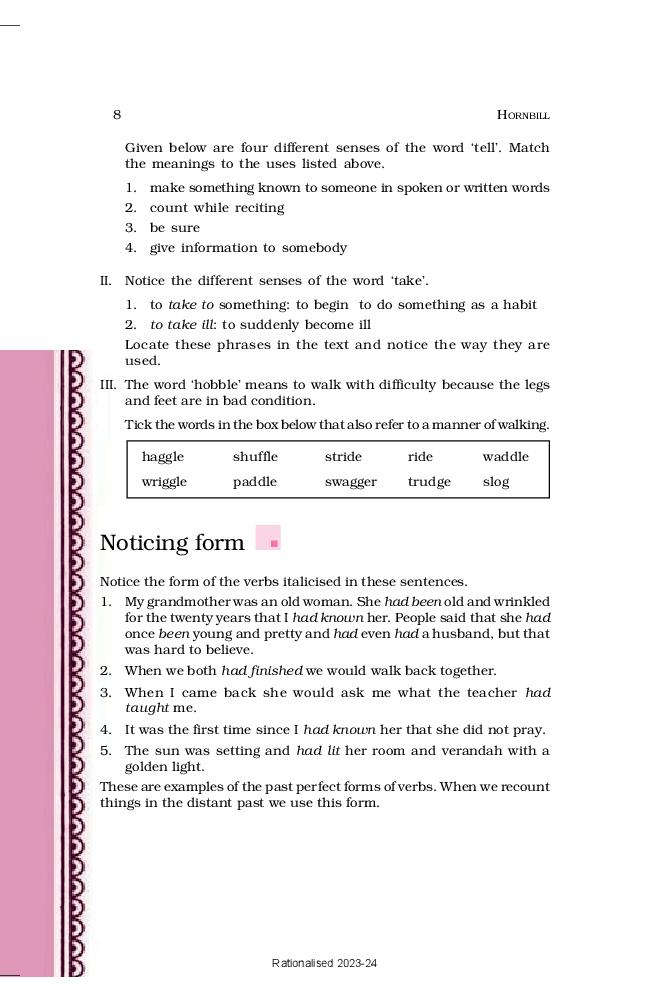 NCERT Book Class 11 English Hornbill Chapter 1 The Portrait Of A Lady