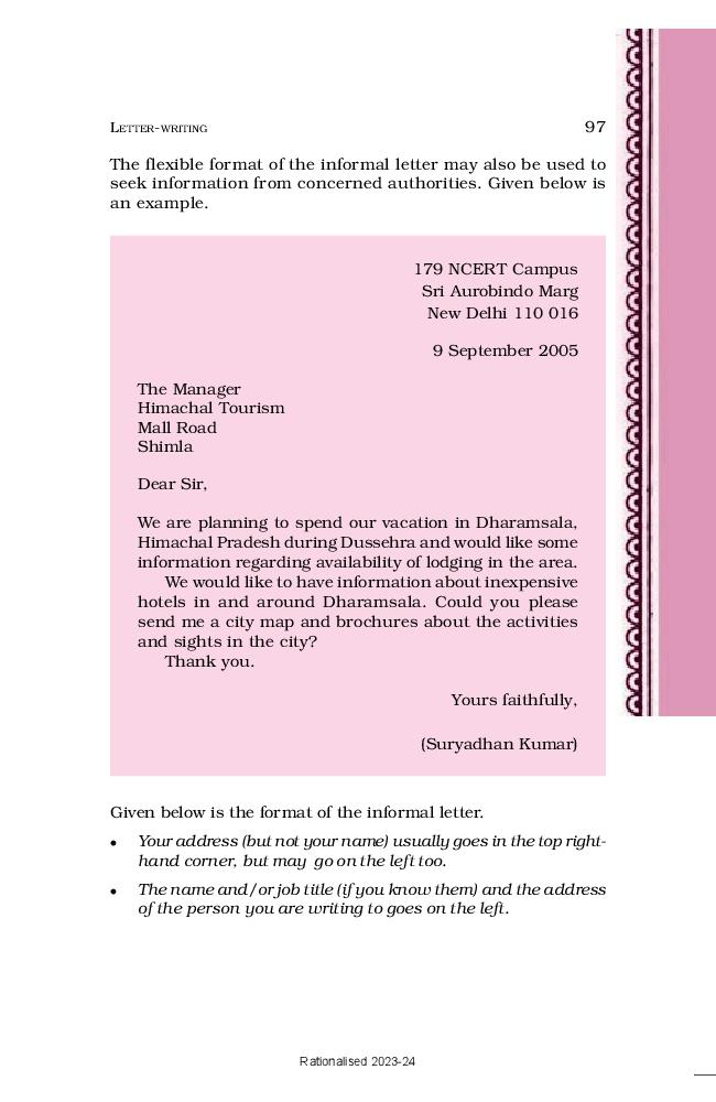 Formal Letter Writing Format Cbse Class 11 Lesmyl Scuisine