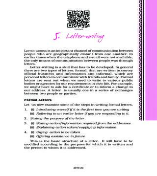 NCERT Book Class 11 English Letter-writing