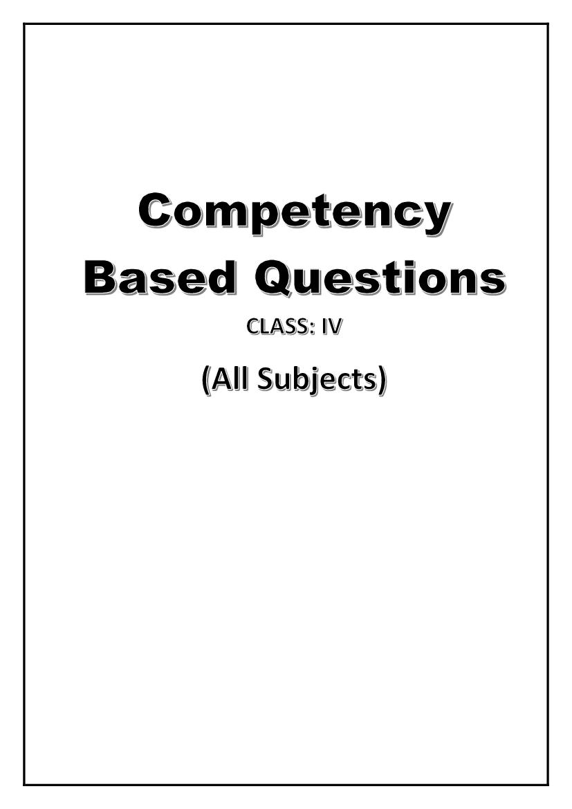 Competency Based Questions Class 4