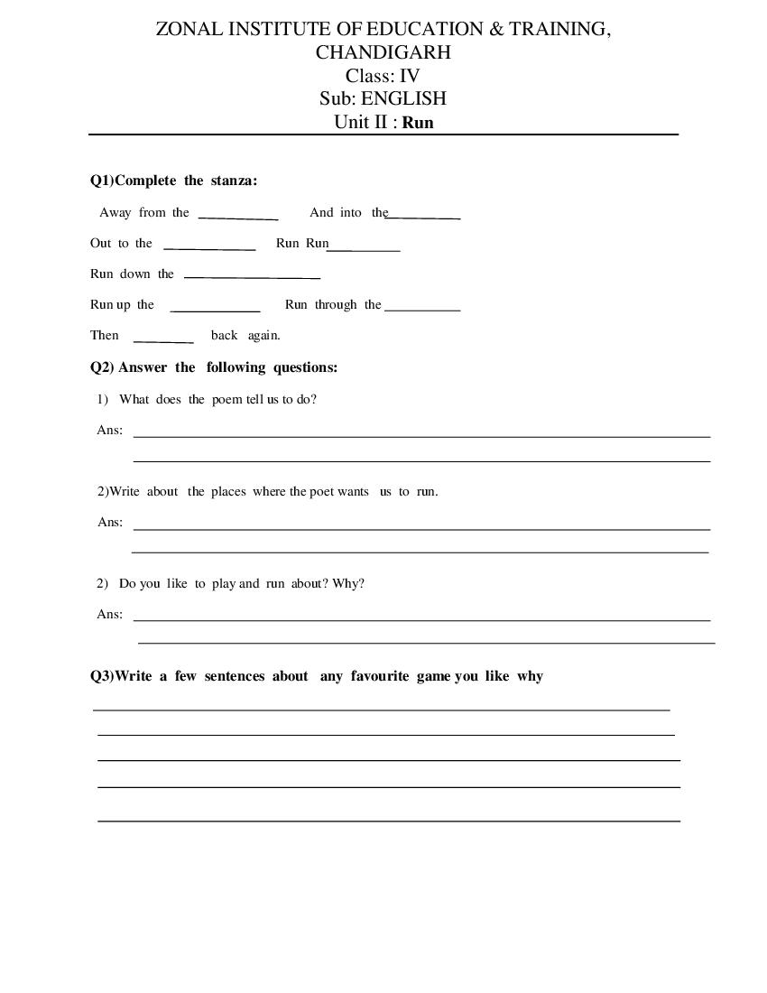 Class 4 All Subjects Competency Based Questions 2025 - Download PDF ...