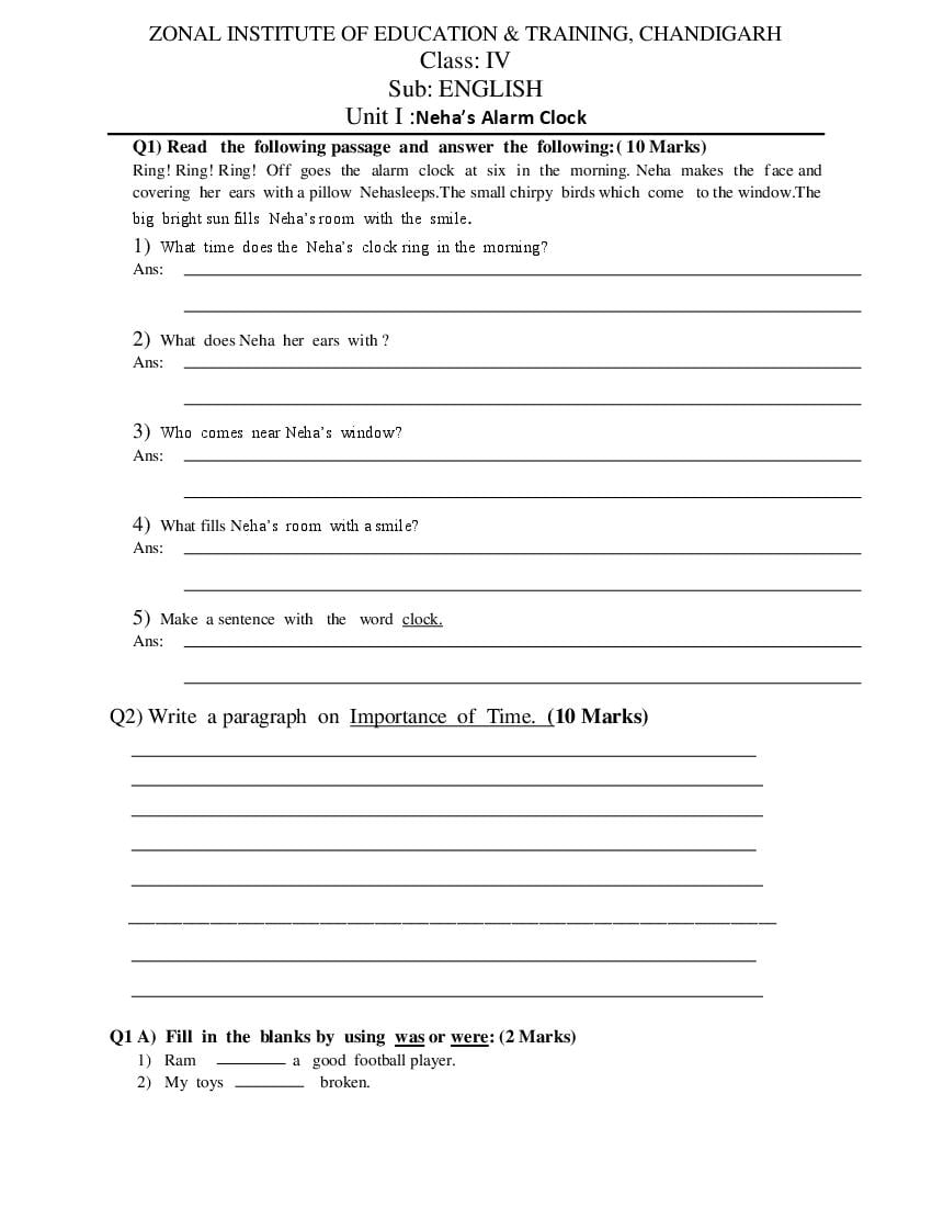Class 4 All Subjects Competency Based Questions 2025 - Download PDF ...
