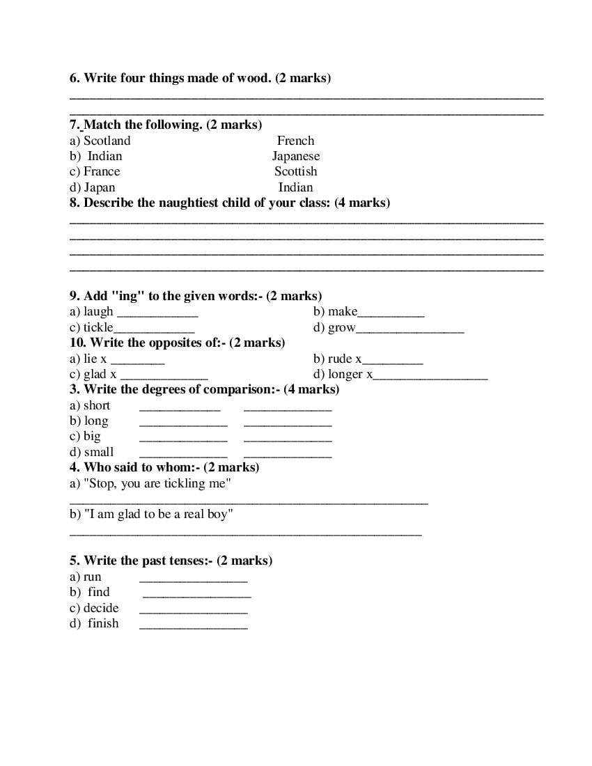 Class 4 All Subjects Competency Based Questions 2025 - Download PDF ...
