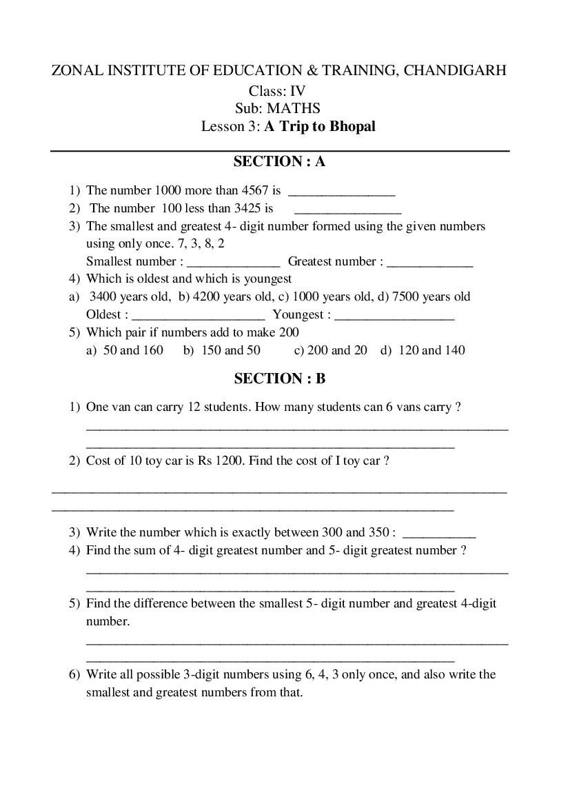 Class 4 All Subjects Competency Based Questions 2025 - Download PDF ...