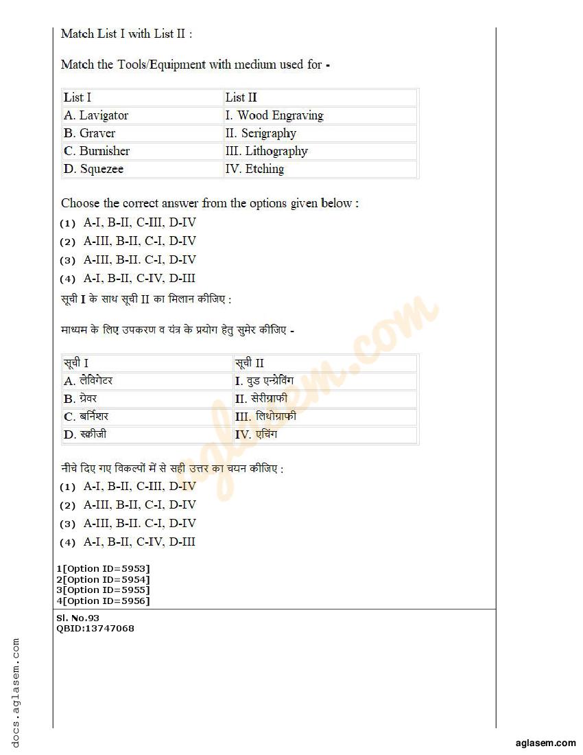 CUET PG Fine Arts Question Paper 2022 PDF Download Here AglaSem CUET PG Fine Arts Question Paper 2022 PDF Download Here AglaSem