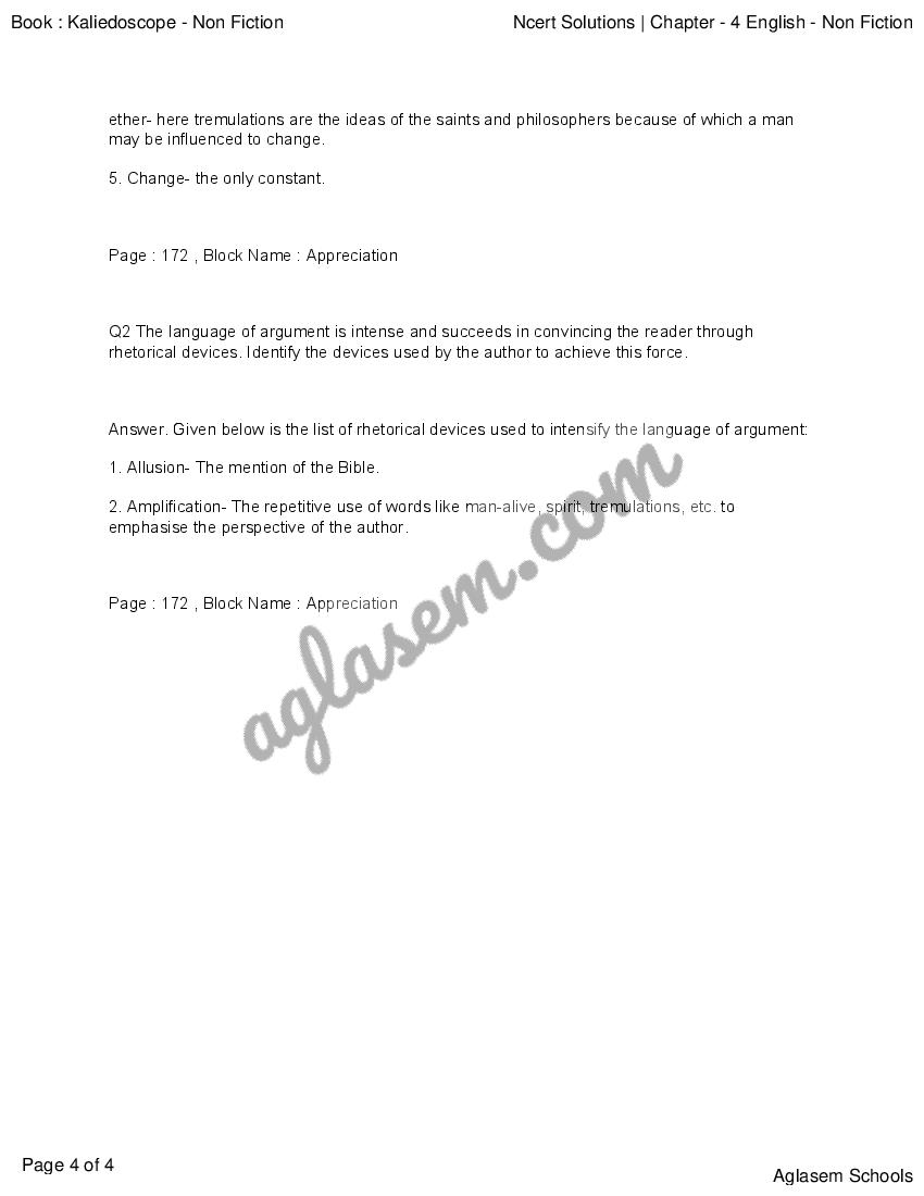 NCERT Solutions For Class 12 English Chapter 4 Why The Novel Matters PDF 