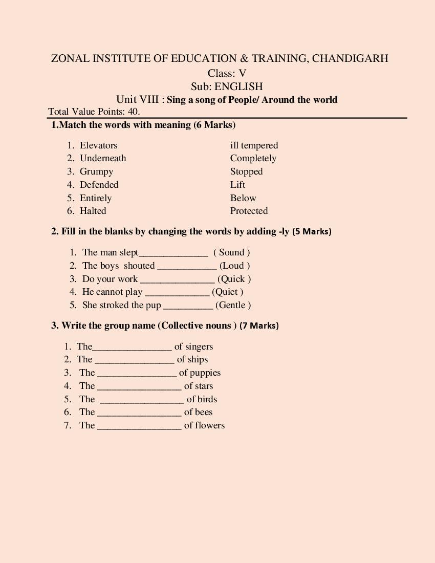 Class 5 All Subjects Competency Based Questions 2025 - Download PDF ...