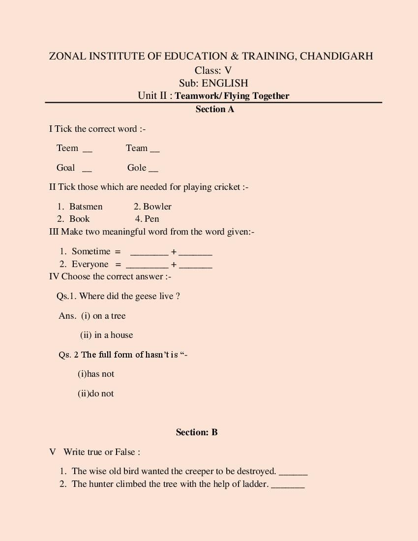 Class 5 All Subjects Competency Based Questions 2025 - Download PDF ...
