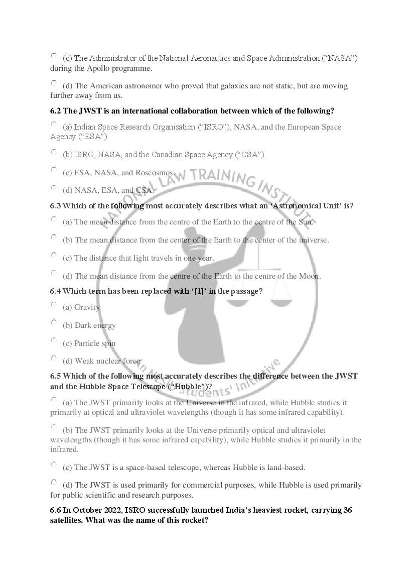 CLAT Sample Paper 2023 (PDF released by Consortium) - Download Here