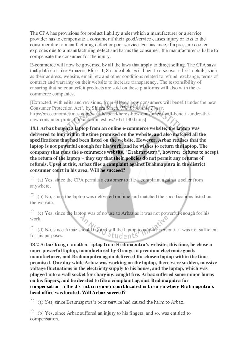 CLAT Sample Paper 2023 (PDF released by Consortium) - Download Here